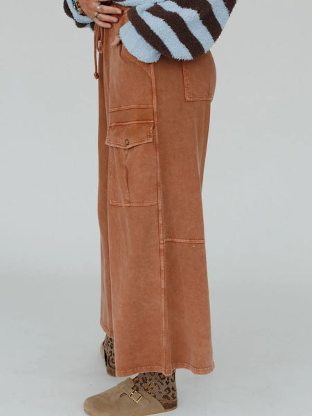 Cargo Cascade Wide Leg Pants (Copper) – Blush on Central