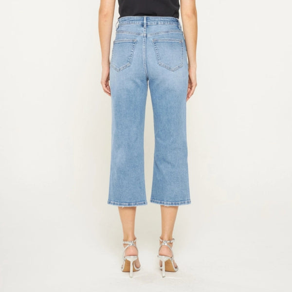 Mica High Rise Straight Capri – Blush on Central